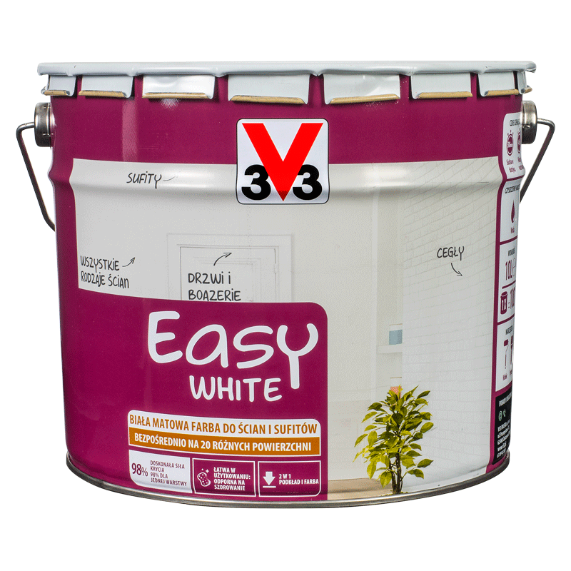 Biała farba do wnętrz Easy White - V33